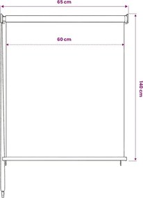 Venkovní roleta bílá 65 (Š) x 140 (V) cm HDPE 312627