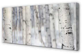 Obrazy na plátně Stromy v zimě sníh 125x50 cm