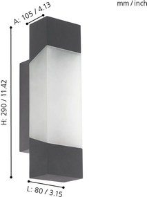 EG 97222 Venkovní nástěnné svítidlo GORZANO 97222 - EGLO