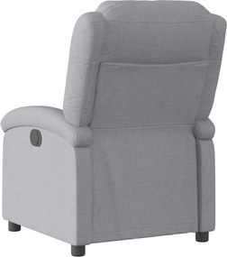 Elektrické polohovací křeslo světle šedé textil 3204140
