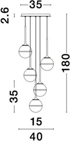 Závěsné svítidlo NOVA LUCE CANTONA G9 9960614 bez žárovky