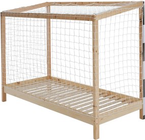 Montessori postel, přírodní/bílá/černá, 90x200, FUTAL Kondela 0000396832