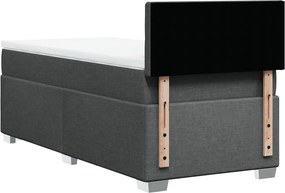 Box spring postel s matrací tmavě šedá 80 x 200 cm textil 3285730