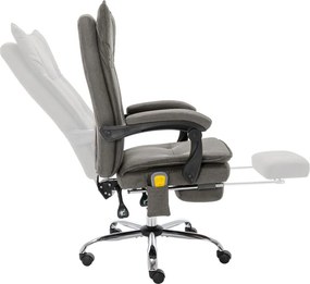 Masážní kancelářská židle šedá textil 20375