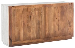 furniture-nabytek.cz - Masivní komoda Zambie z mangového dřeva, voskovaná, bílá – 163×41×87 cm