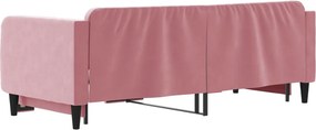 Válenda s přistýlkou růžová 90 x 200 cm samet 3197066