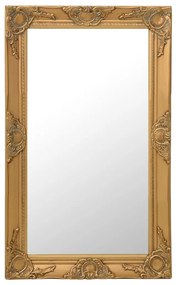 Nástěnné zrcadlo barokní styl 50 x 80 cm zlaté 320321