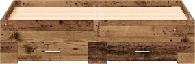 Rám postele Staré dřevo 140 x 190 cm Kompozitní dřevo 3333972