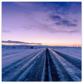 Obraz silnice v zimě (30x30 cm)