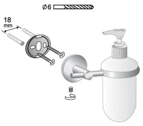 BISK Erga FOR YOU, dávkovač mýdla na zeď, černá matná, ERG-08253