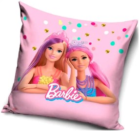 Dívčí polštář Barbie - motiv Dvě princezny - 38 x 38 cm