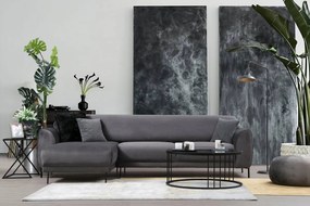 Designová sedačka Haylia 287 cm antracitová - levá