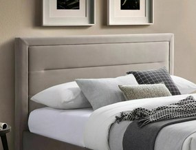 Dvoulůžková čalouněná postel Malaga Velvet 160x200 béžová