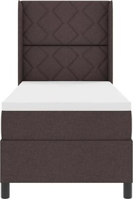 Postel s boxspringem s polštářem Tmavě hnědá 200 x 80 cm textil 3341675