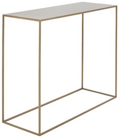 OnaDnes -20% Nordic Design Zlatý kovový toaletní stolek Moreno 100 x 35 cm