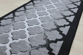Berfin Dywany, AKCE: 100x67 cm Protiskluzový běhoun na míru Zel 1017 Silver (Grey) - obšitý ze všech stran, šedá, chodba / předsíň