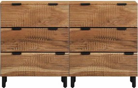 Sestava komody 2 ks 120 x 33 x 75 cm Masivní akátové dřevo 3310010