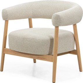Designové křeslo Montepulciano z masivu světle béžové