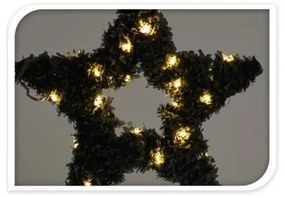 Vánoční LED hvězda zelená, 4 x 37 cm