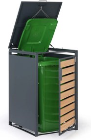 Přístřešek na popelnici 240 l, 1160 x 695 x 800 mm, dekor dřeva