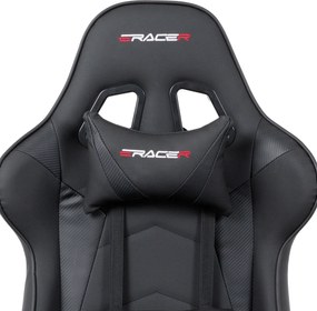 Herní křeslo E-racer FORTIS - černá ekokůže