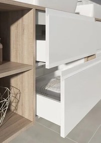 Cersanit Moduo, závěsná umyvadlová skříňka 80cm, šedá lesklá, S929-007