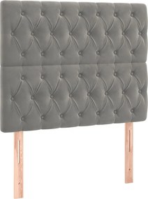 Box spring postel s matrací světle šedá 90x200 cm samet 3132837