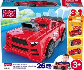 MEGA BLOKS Stavebnice Závodní auto 3 v 1 / 26 dílků / od 3 let