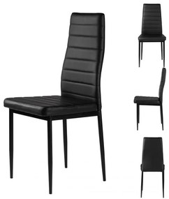 Jídelní židle set 4 ks Ava černé