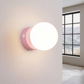 Sollux Lighting Nástěnné svítidlo YOLI 1 růžové s vypínačem