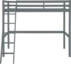 Šedá vyvýšená postel z borovicového dřeva Støraa Alpi2, 90 x 200 cm
