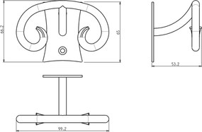 Sapho, REBECCA dvojitý háček, černá, CC023