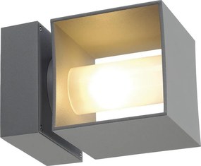 LA 1000335 SQUARE TURN QT14 venkovní nástěnné svítidlo stříbrošedá max. 42W IP44 - BIG WHITE (SLV)