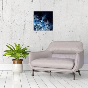 Obraz tmavěmodrého květu (30x30 cm)