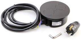 Elektro zásuvka Bachmann Twist 2x 230V matná černá 931.152