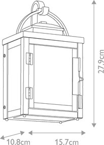 Venkovní lucerna Elstead CARLSON S IP44 1xE27 hnědá barva 28 cm