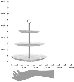 Skleněný servírovací tác Astrid, 29x31 cm