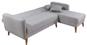 Atelier del sofa Rozkládací rohová pohovka AQUA světle šedá pravý roh 867UNQ1402