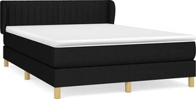 Box spring postel s matrací černá 140x200 cm textil 3126967