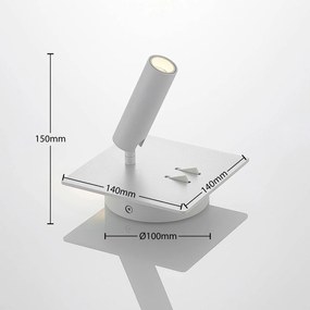 Lucande Magya LED nástěnné svítidlo bílé 2žár.