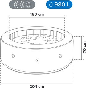 AVENLI NICE jacuzzi WOOD - nafukovací vířivka pro 6 osob