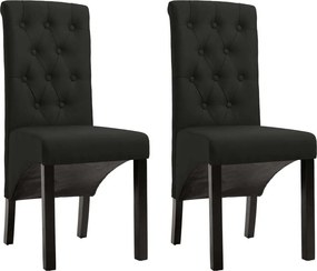 vidaXL Jídelní židle 2 ks textil [248988] Barva: Černá