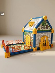Sinsay - DIY konstrukční sada na sestavení a vybarvení domečku - vícebarevná