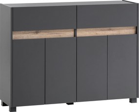 XXXLutz KOMODA, antracitová, 112,2/84,8/33 cm MID.YOU - Šuplíkové komody - 000895007302