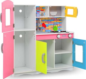 vidaXL Dětská kuchyňka MDF 80 x 30 x 85 cm vícebarevná [80255]