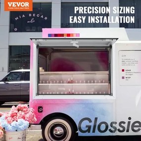 91,4 cm L × 91,4 cm W Koncesní stojan Obslužné okno Food Nákladní automobil Servisní