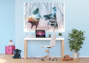 Dětská vliesová fototapeta na zed' Ledové Království Silueta, Disney | 155 x 110 cm | DFTDNM 5262