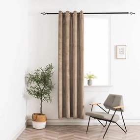 Zatemňovací závěs ELVIO VELVET 140x250 cm, béžový Zavěšení: Kovové kroužky