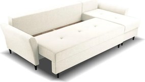 Rohová rozkládací sedací souprava do L REGO, 281 cm, s úložným prostorem Roh pohovky: Pravý roh, Barva látky: Tmavě zelená (Kenya Forest)