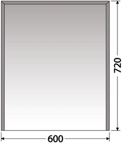 INTEDOOR zrcadlová skříňka jednodveřová OMP ZS 60 Povrch: 0018 AP DIVARO MAT